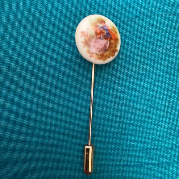 Jewelry | Vintage Gold Tone Stick Pin Looks Like It Depicts A Couple In ...